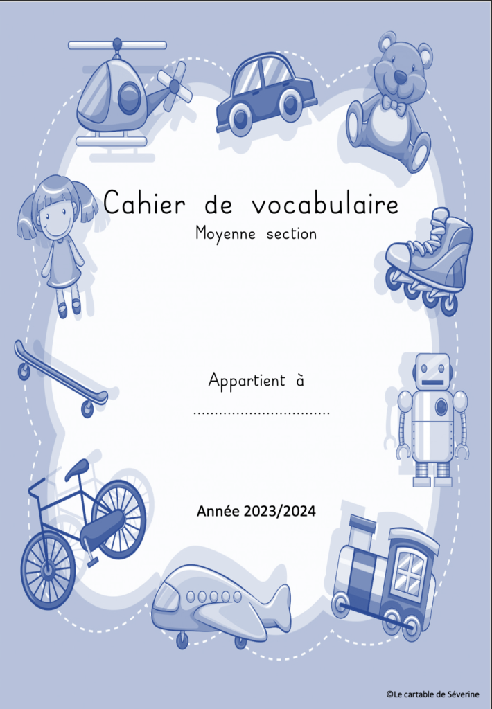 cahier vocabulaire apprenti langue MS GS