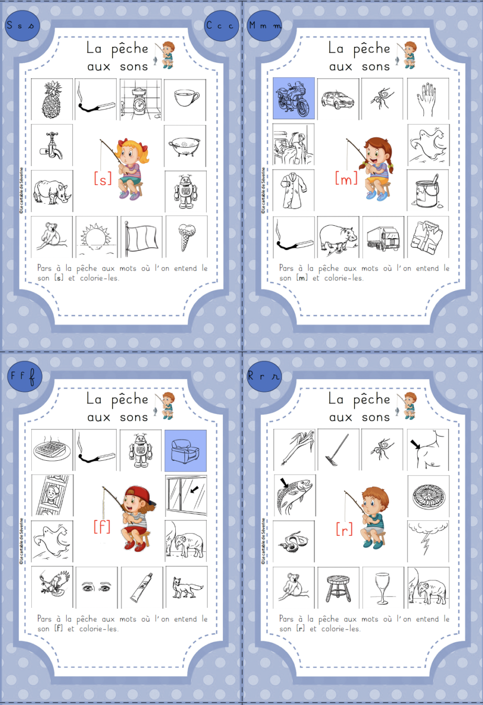 La pêche aux sons phonologie MS/GS/CP
