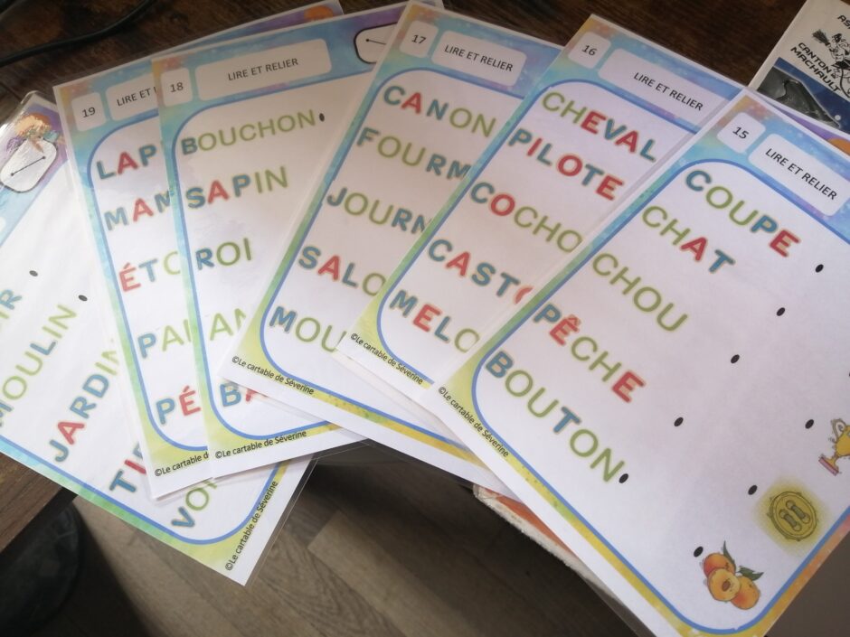 fichier atelier autonome GS lecture syllabique décoder