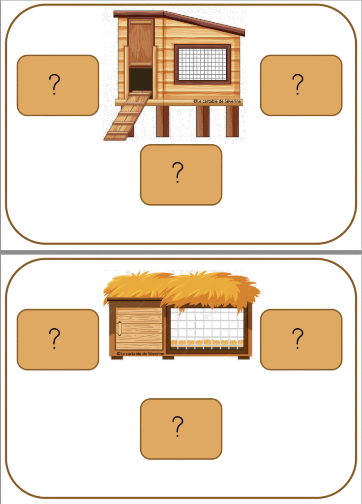 Les animaux de la ferme GS - Le cartable de Séverine
